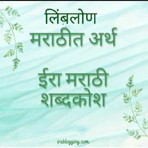 लिंबलोण चा अर्थ मराठी meaning in marathi >> | Read Article ...